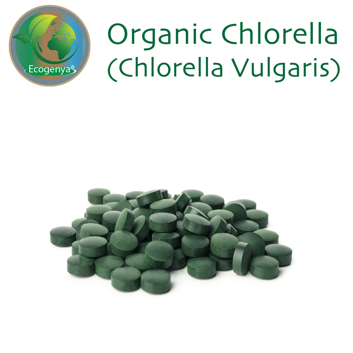 Organic Broken Cell Chlorella Tablets - 500mg - High Potency – Ecogenya